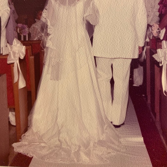 Dresses | Vintage Wedding Dress And Veil 1982 | Poshmark
